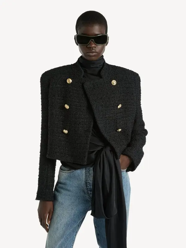 Balmain Tweed Officer Jacket