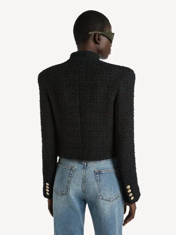 Balmain Tweed Officer Jacket