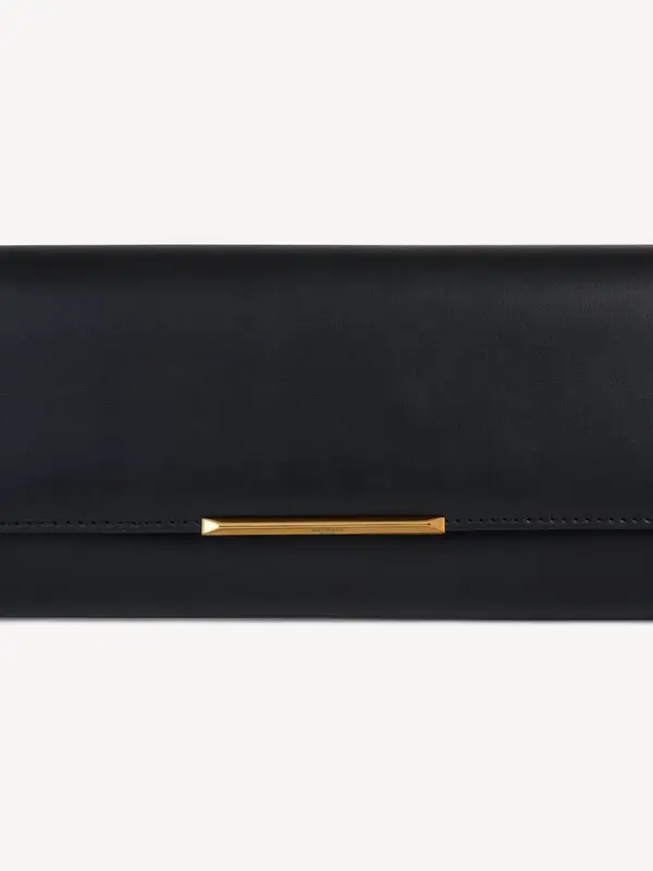 Balmain Long Clutch Bag In Smooth Leather