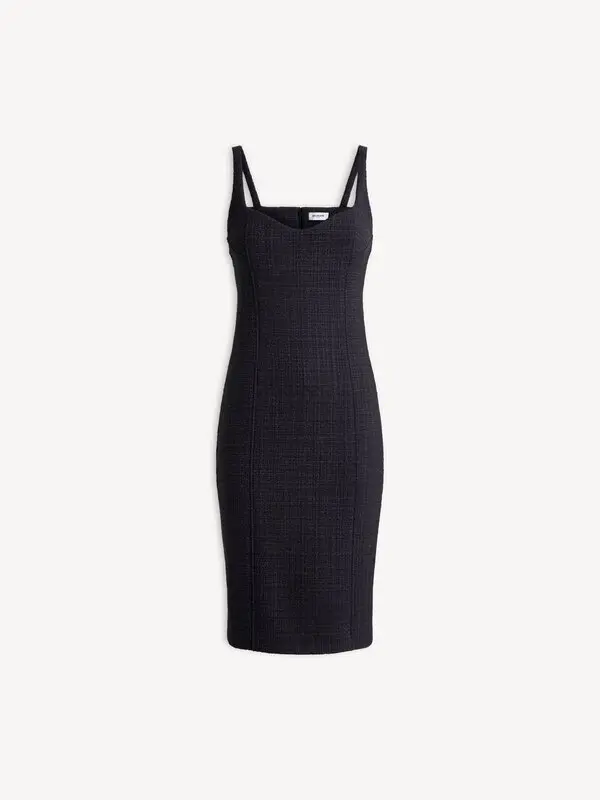 Balmain Tweed Dress With Spaghetti Straps - Blue