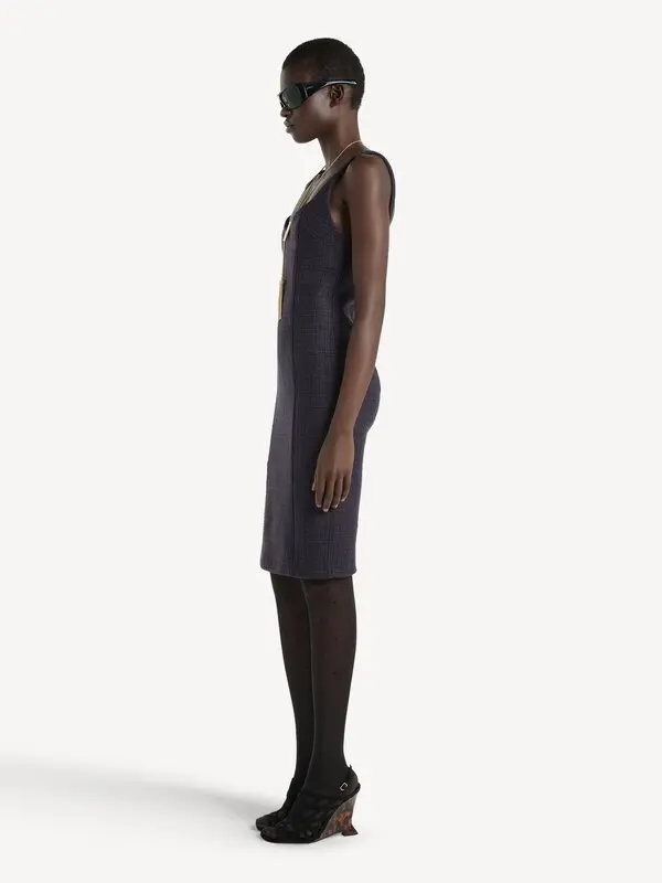 Balmain Tweed Dress With Spaghetti Straps