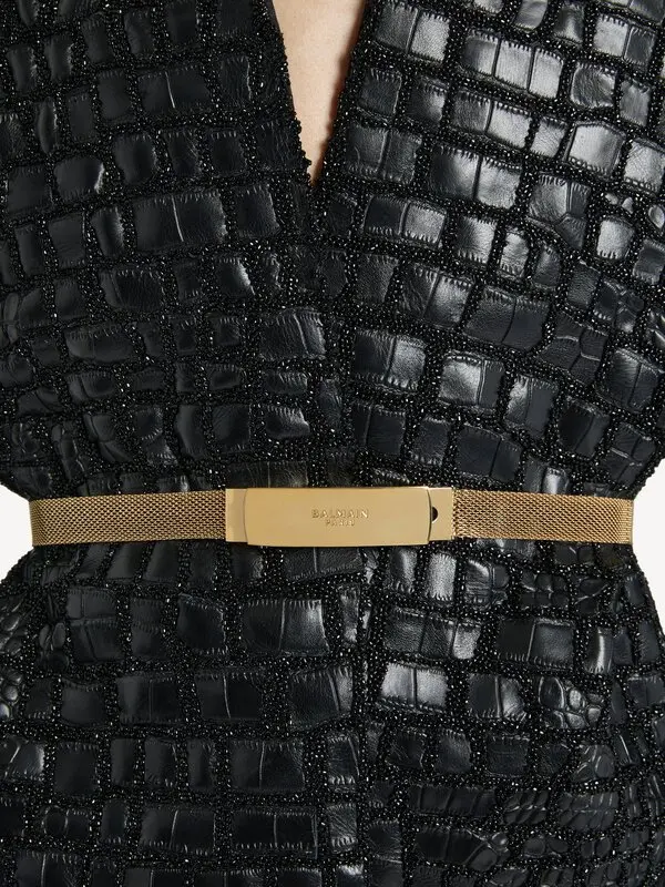 Balmain Braided Brass Belt