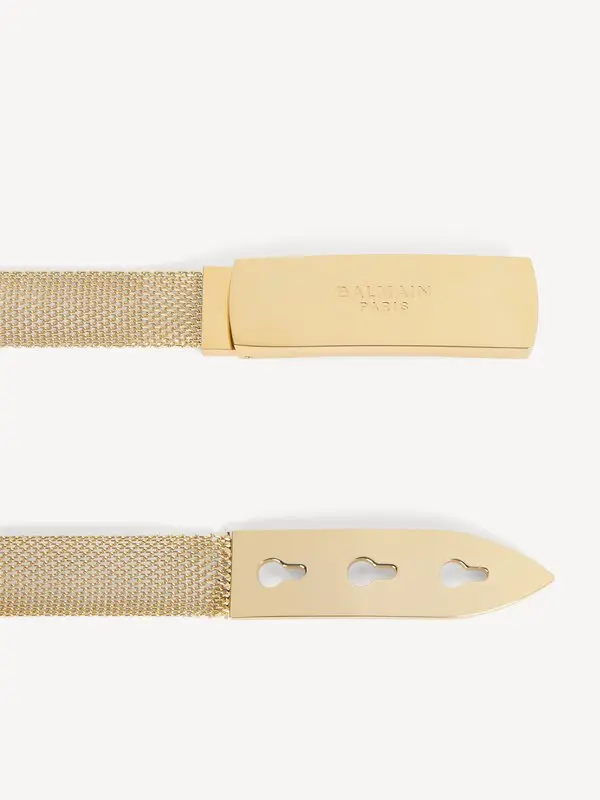Balmain Braided Brass Belt