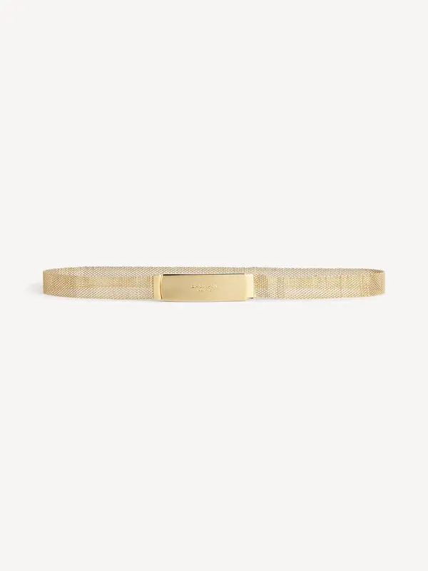 Balmain Braided Brass Belt - Gold