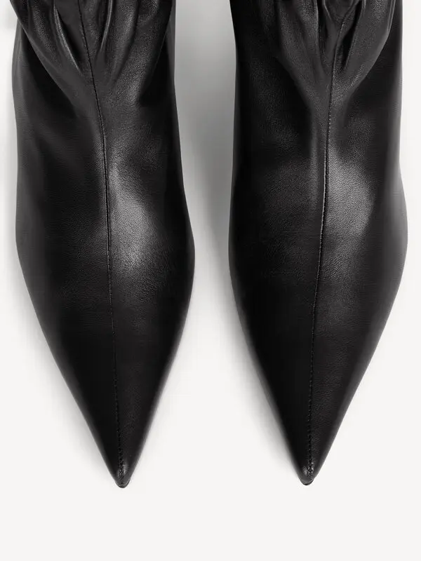 Balmain Sphynx Smooth Leather Ankle Boots