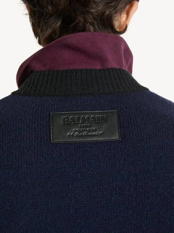 Balmain Merino Wool Jumper With Diamond Pattern