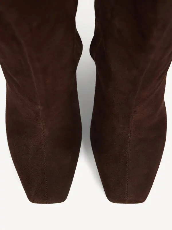 Balmain Wedge Ankle Boots In Suede
