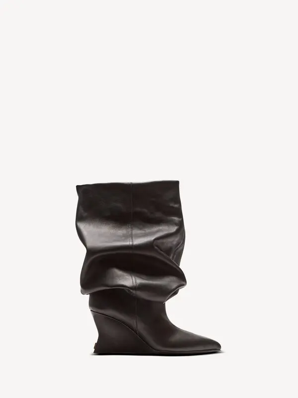 Balmain Wedge Ankle Boots - Black