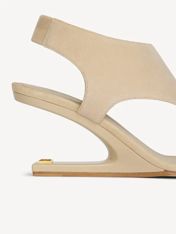 Balmain No Wedge Suede Sandals