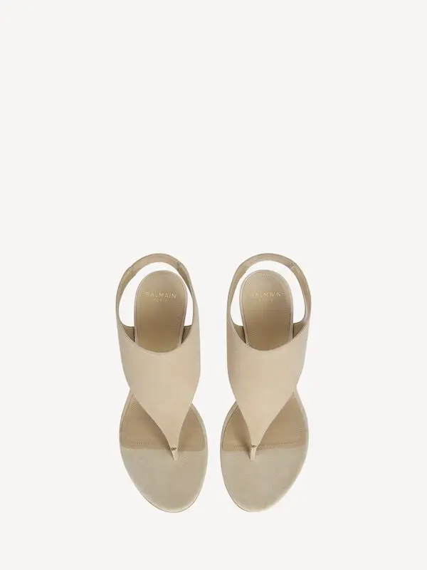 Balmain No Wedge Suede Sandals