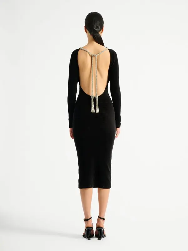 Balmain Long Velvet Dress