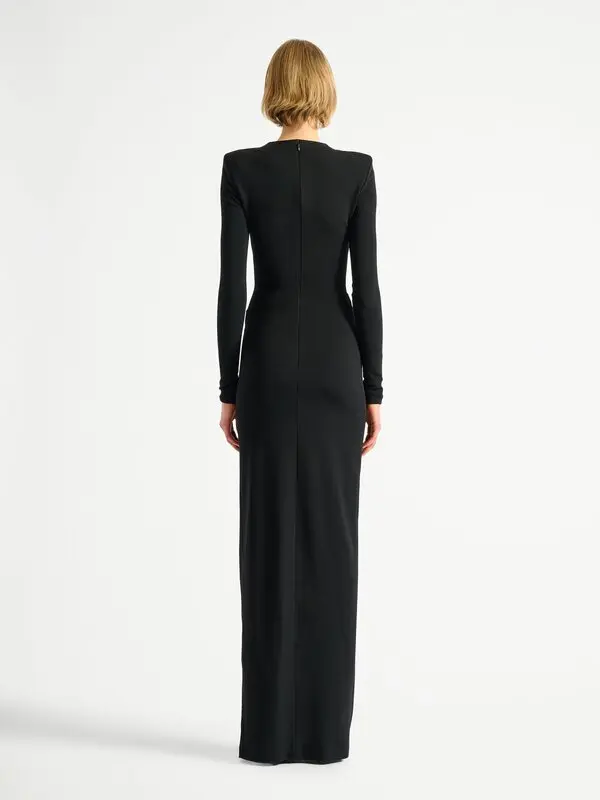 Balmain Long Slit Dress With Zip