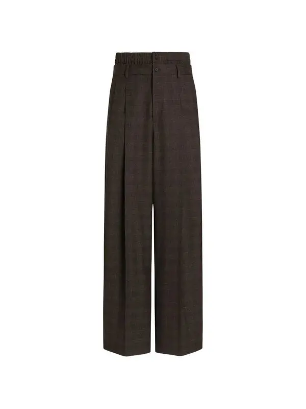Dolce & Gabbana Glen Wool Check Trousers