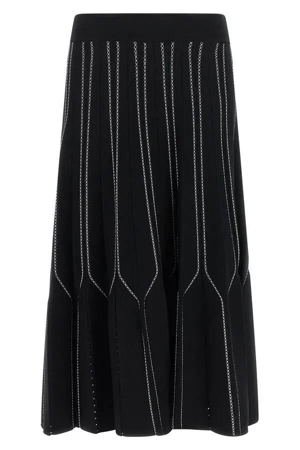 Elisabetta Franchi Origami Knit Skirt - Black