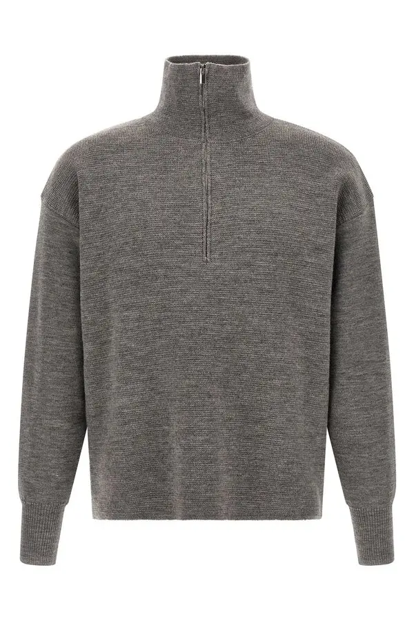 MA'RY'YA Half-zip Sweater - Gray