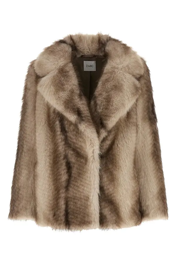 NUDE Faux Fur Jacket - Beige