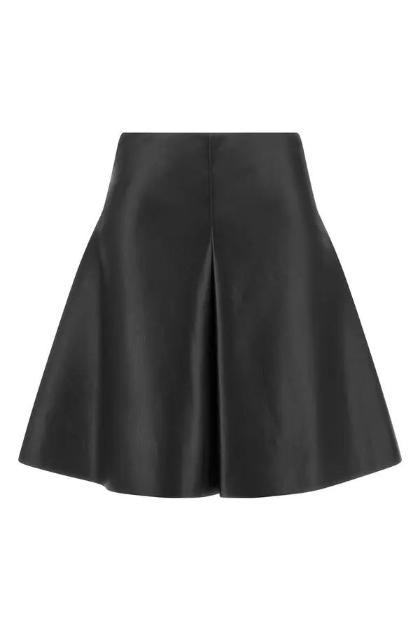 NUDE Eco-leather Full Skirt