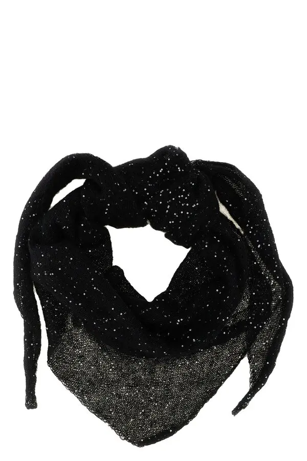 NUDE Micro Sequin Scarf - Black