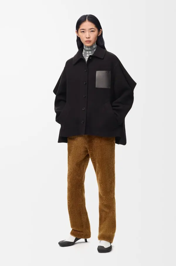 Loewe Cape Coat In Wool And Cashmere