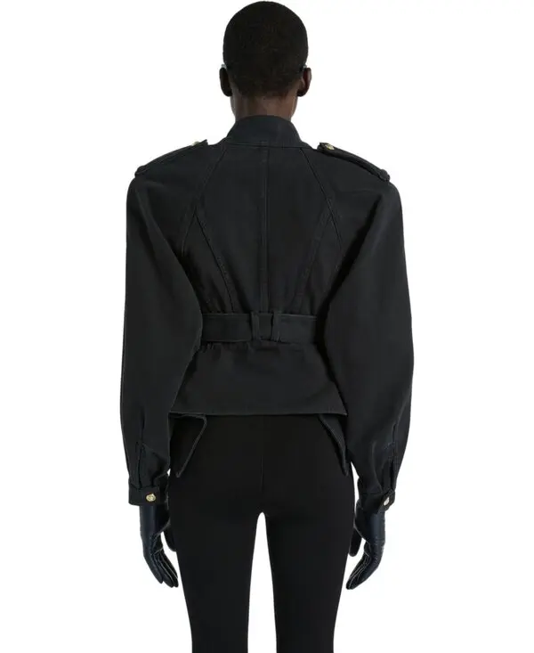 Balmain Denim Peplum Jacket
