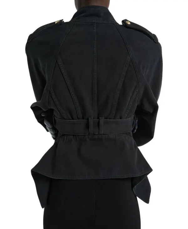 Balmain Denim Peplum Jacket