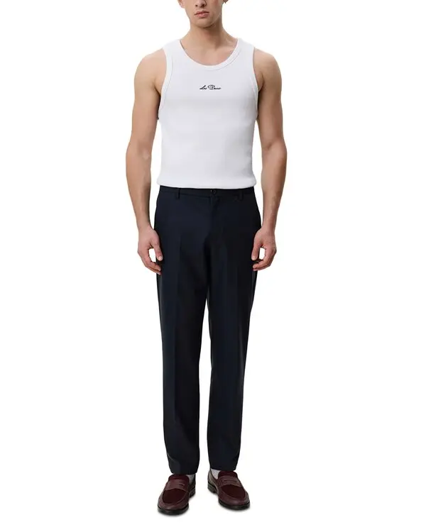 LES DEUX Brushed Twill Straight Fit Suit Pants