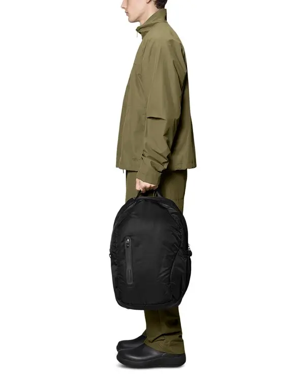 Rains Delphi Nylon Sculpted Water Repellent Backpack - Black