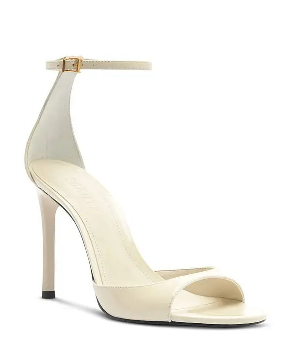 Schutz Scarlett Ankle Strap Sandals - Sugar White