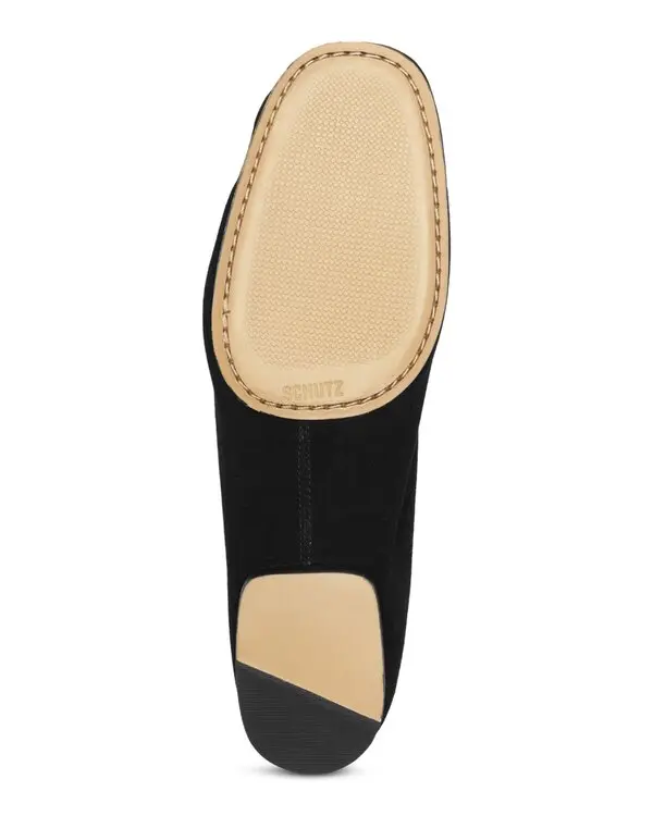 Schutz Hadley Suede Ballet Flats - Black