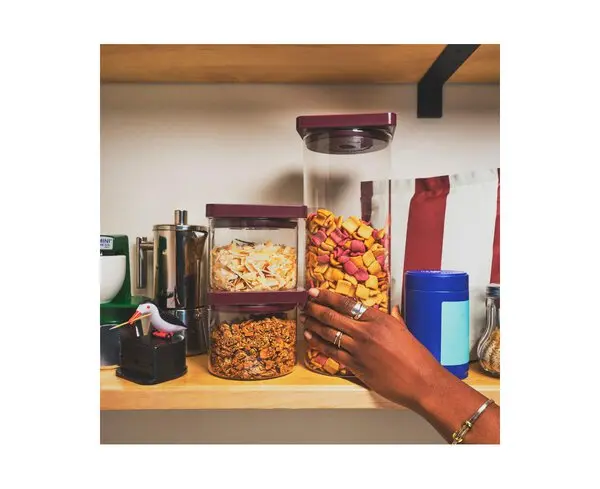 CLIIK Press Glass Medium Food Storage Container, 2 Pack - Green