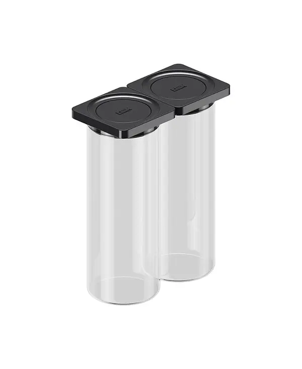 CLIIK Press Glass Large Food Storage Container, 2 Pack - Black