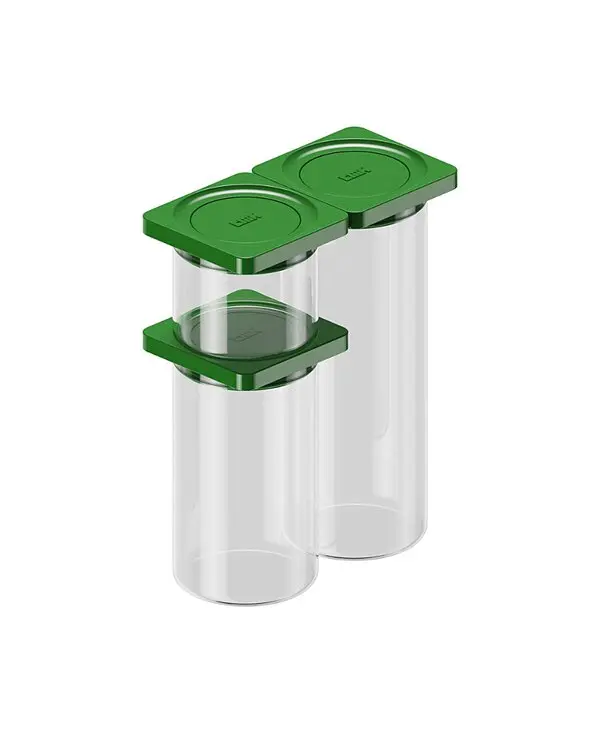 CLIIK Press Glass Food Storage Container, Family Pack - Green