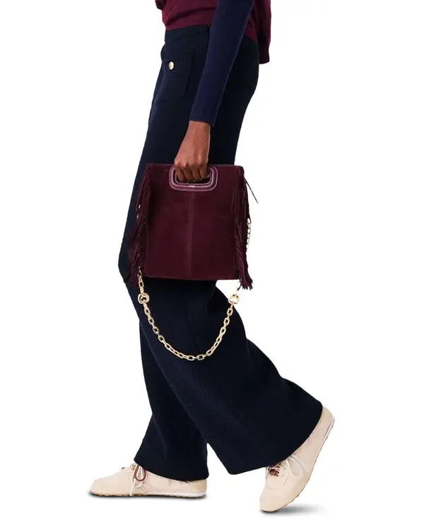 Maje Piponette Tweed Flared Trousers