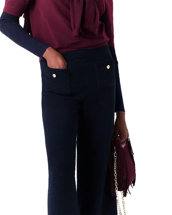 Maje Piponette Tweed Flared Trousers