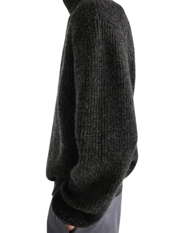 LEMAIRE High Neck Cable Knit Sweater