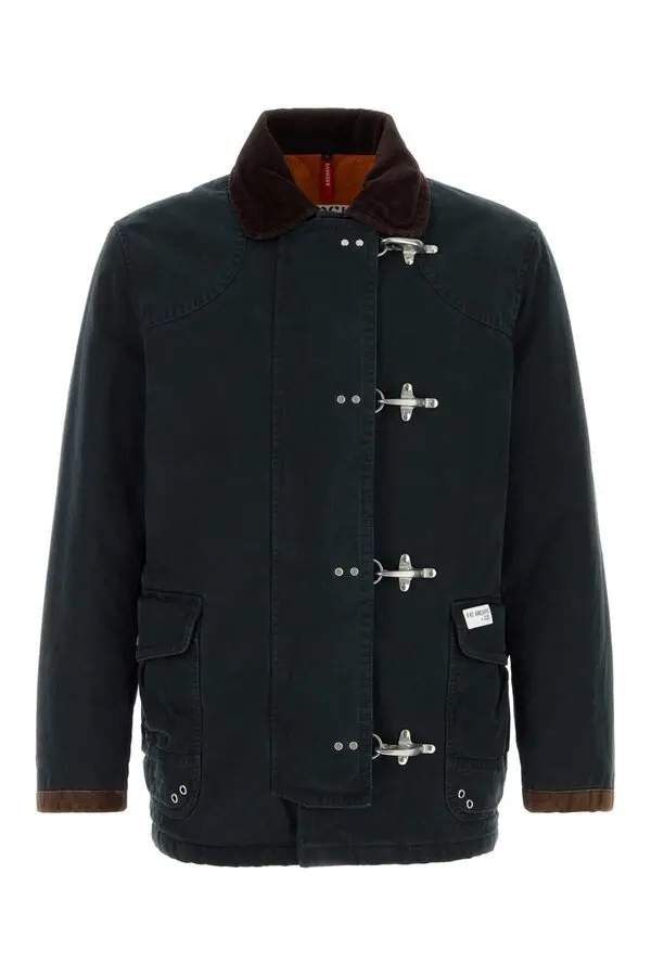FAY Navy Cotton Padded Jacket - Blue