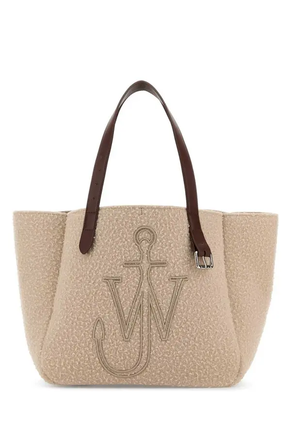 JW Anderson Beige Fabric Belt Shopping Bag - Brown