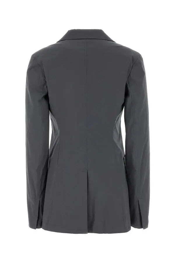 Miu Miu Dark Grey Stretch Poplin Blazer