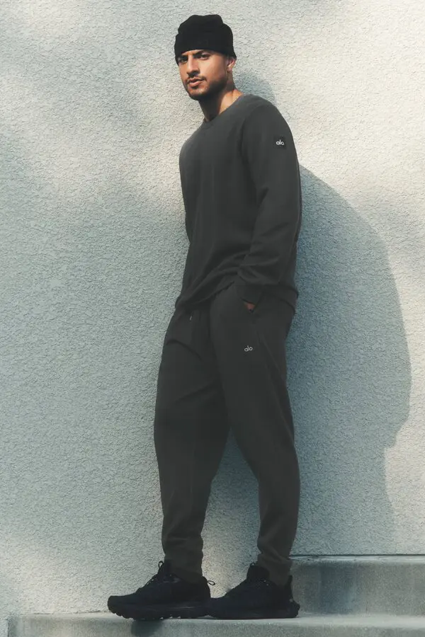 Alo Yoga Waffle Lounge Jogger Pants - Anthracite