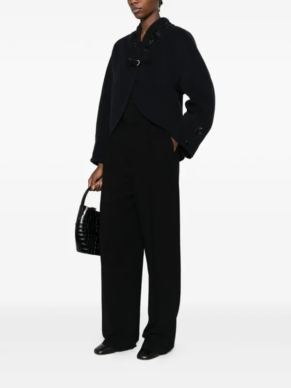 FORTE_FORTE Wool Blend Cropped Coat