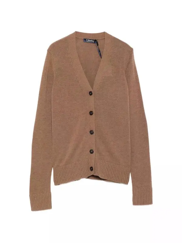 Max Mara Logo-embroidered V-neck Cardigan