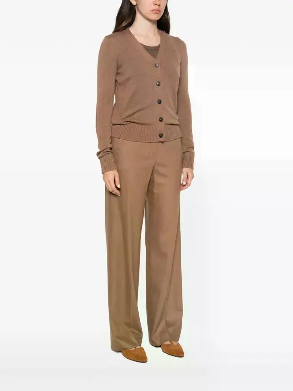 Max Mara Logo-embroidered V-neck Cardigan