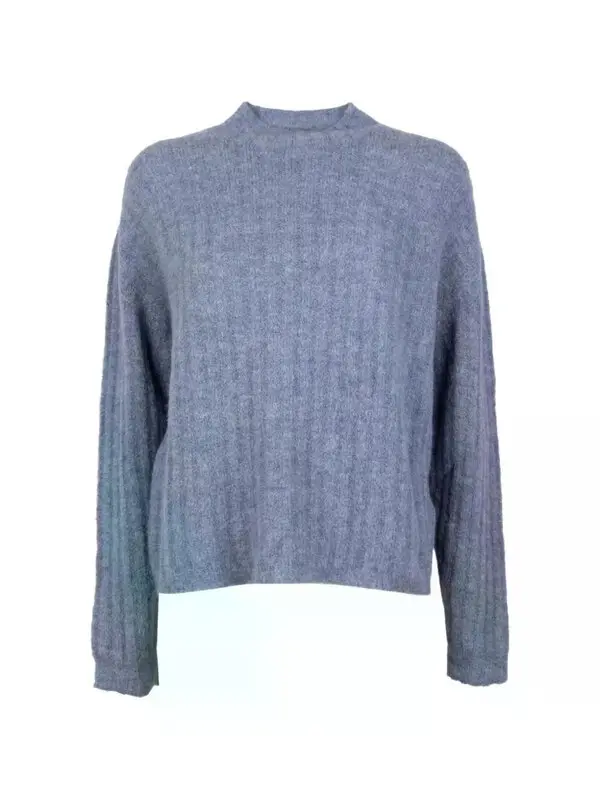 VICARIO CINQUE Ribbed-knit Mock-neck Sweater - Blue
