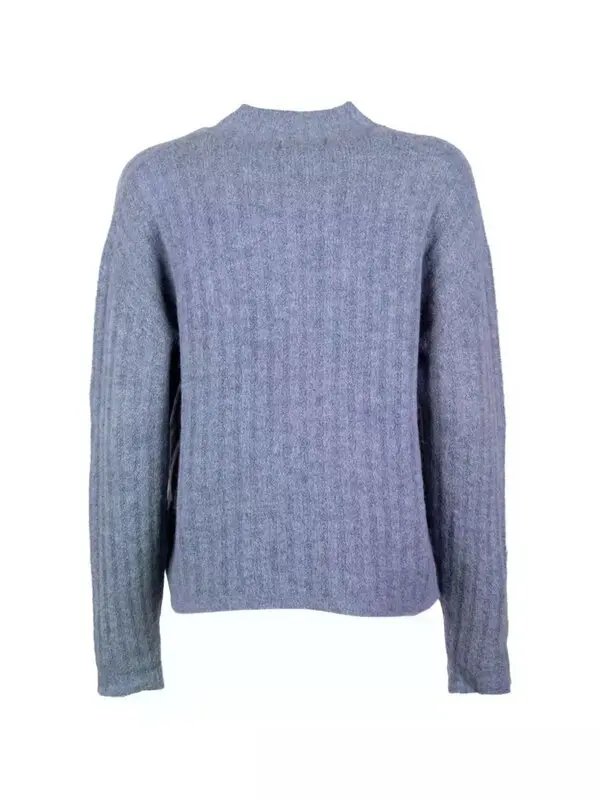 VICARIO CINQUE Ribbed-knit Mock-neck Sweater