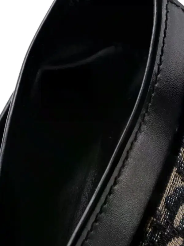 Dior Elite Wallet On Strap Oblique Canvas And Leather Crossbody Bag