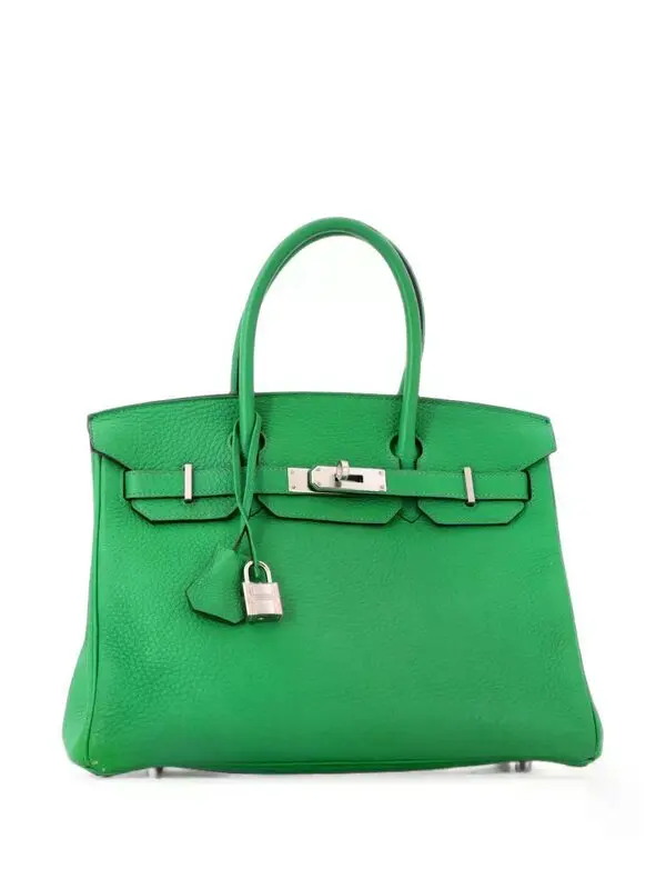 Hermès Birkin Handbag Bamboo Clemence With Palladium Hardware 30 Satchel