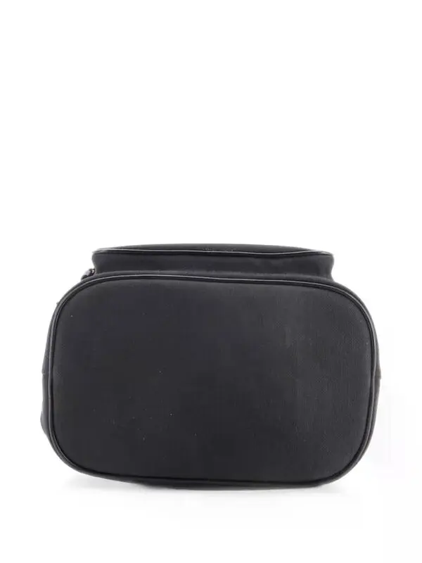 Prada Logo Drawstring Canvas Bucket Bag