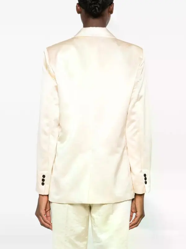 FORTE_FORTE Double-breasted Satin Blazer