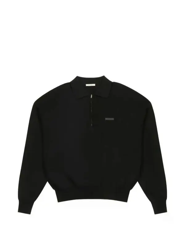 ENTIRE STUDIOS Quarter-zip Logo-plaque Polo Shirt