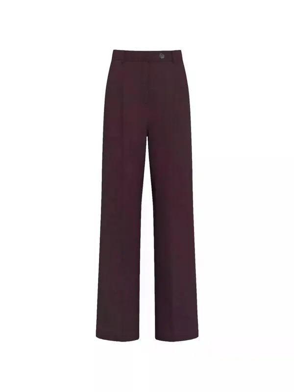 Marella Pressed-crease Straight-leg Trousers